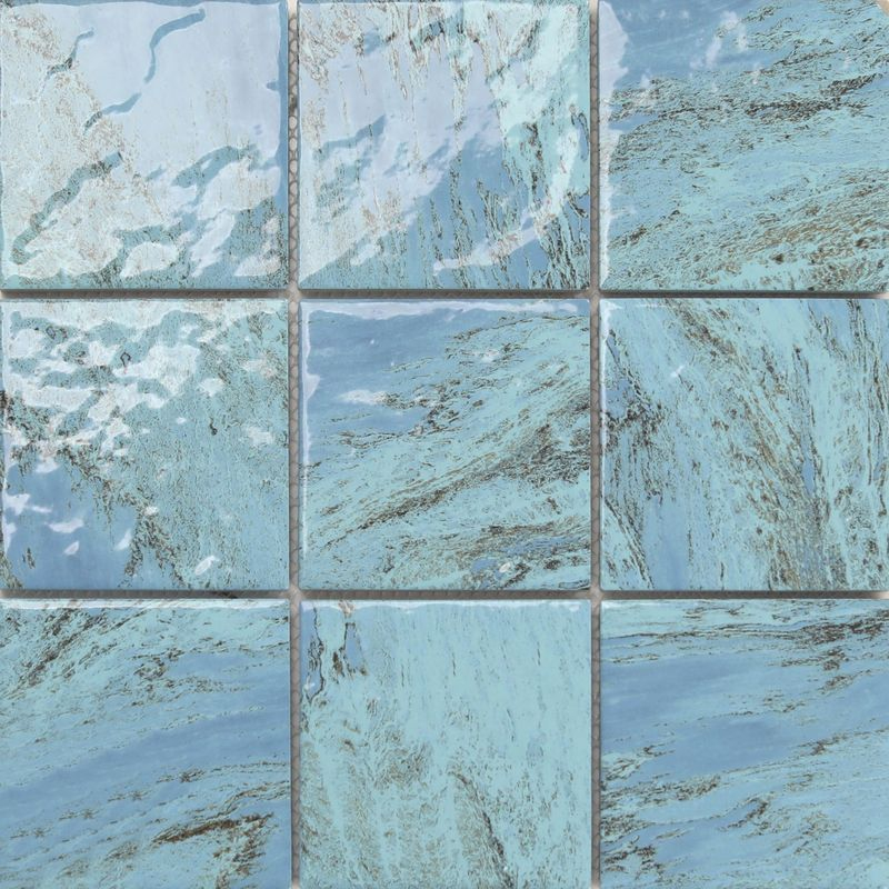 Glossy Blue Pool Mosaic Tile 97x97mm-Sky Blue - One-Stop Shop Tile ...
